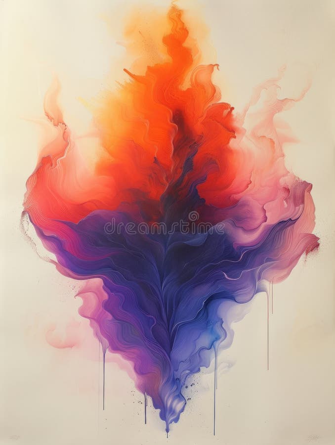 Colorful Powder Explosion on White Background Generative AI Stock ...