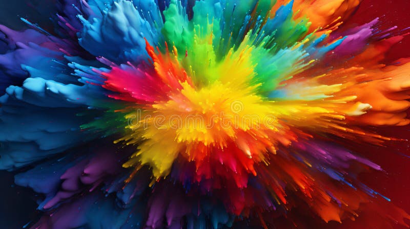 Colorful Powder Exposion Abstract Background. AI Generated Stock ...