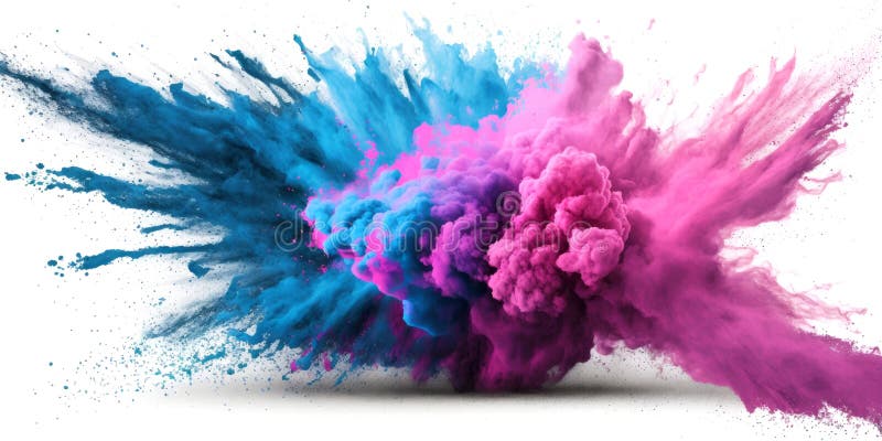 Colorful Powder Paint Explosion. Abstract Background Stock Illustration ...