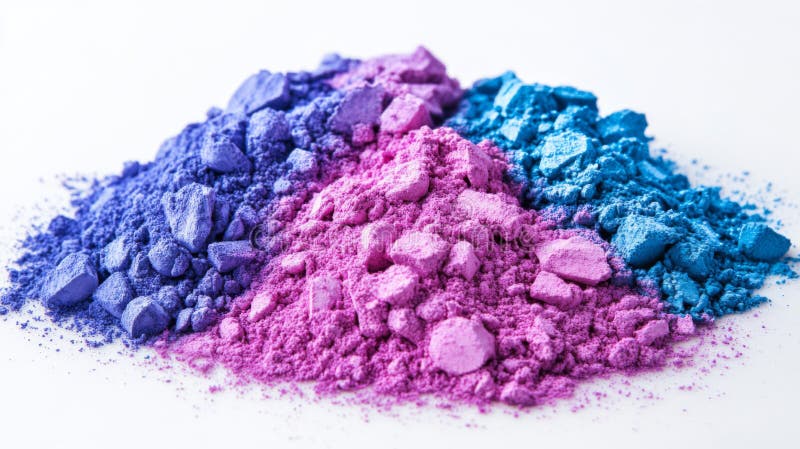 Colorful Powder Pigment Mixture Displayed on White Background Stock ...