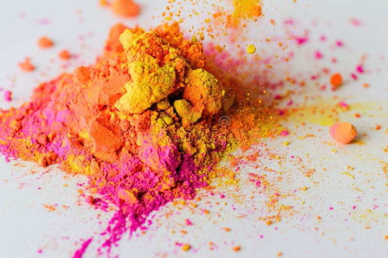 A Colorful Powder Pile on a White Surface Stock Photo - Image of design ...