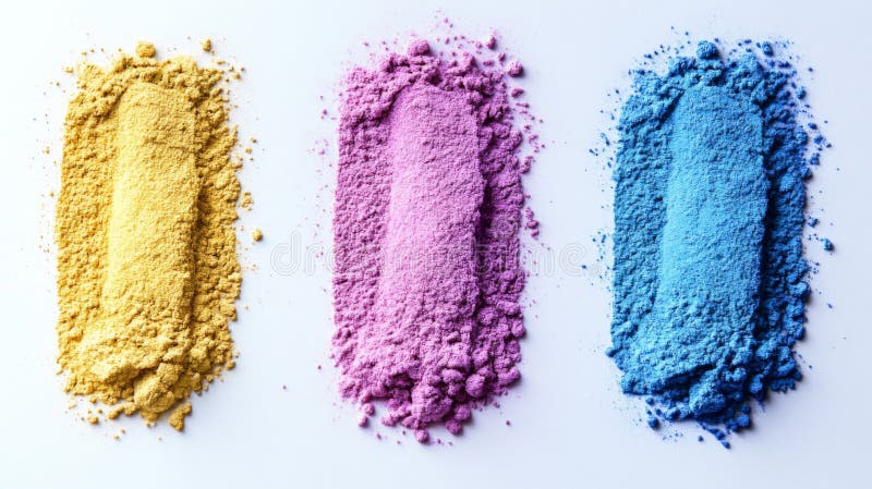 Colorful Powder Swatches Displayed in Vertical Rows Stock Illustration ...