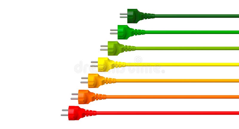 Colorful Power Cables Isolated on Transparent Background Stock ...
