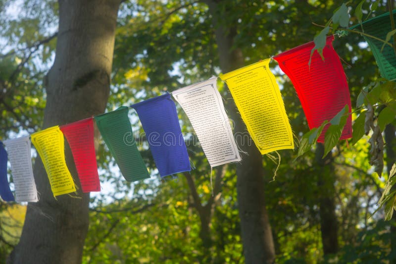 A Series of Colorful, Rectangular Flags Strung Together and Hanging ...