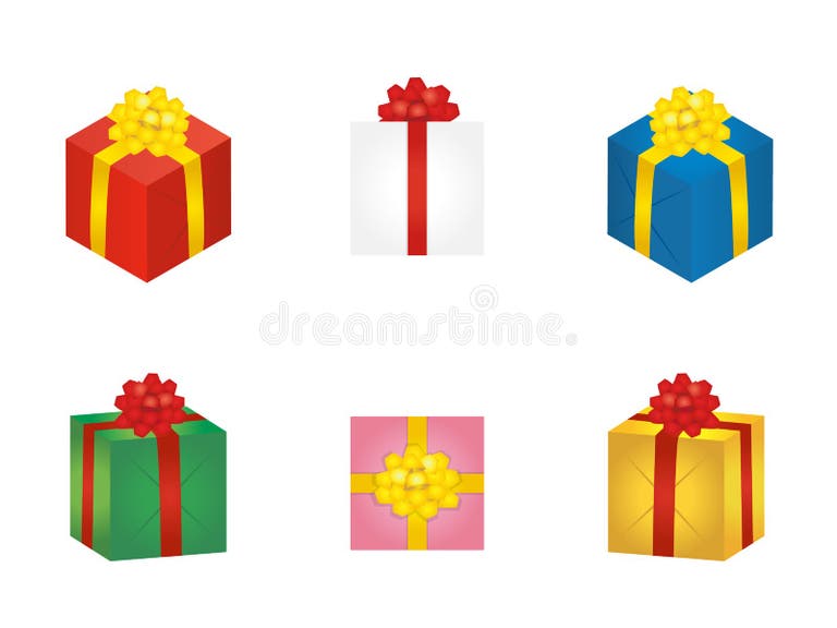 Colorful Present Box Illustration Stock Vector - Illustration of vector ...