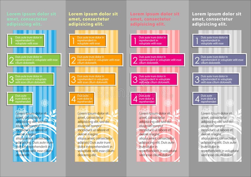 Colorful Presentations. Website Template. Stock Vector - Illustration ...