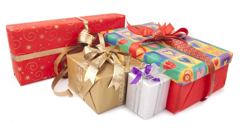 Presents 1 stock image. Image of bows, christmas, wrapping - 244517
