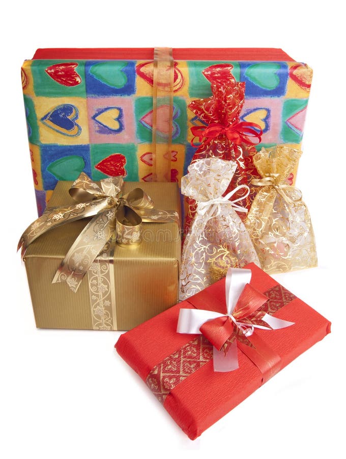 Colorful presents stock photo. Image of decoration, hearts - 27541384