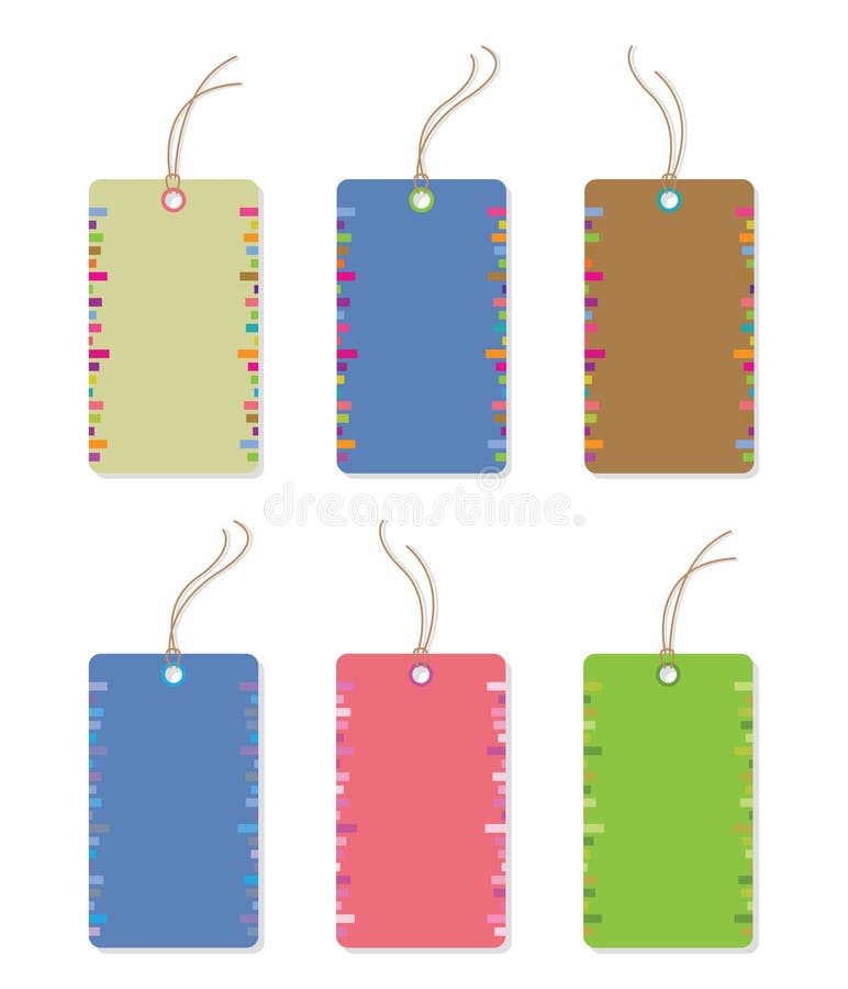 Colorful price tags stock vector. Illustration of shopping - 29740157