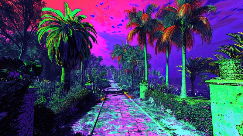 Colorful Prickly Forest stock illustration. Illustration of ...