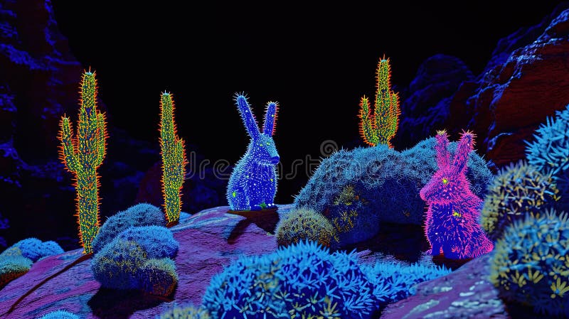 Colorful Prickly Forest stock illustration. Illustration of ...