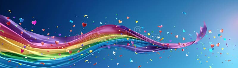 Colorful Pride Day Rainbow Banner Celebration Stock Illustration ...
