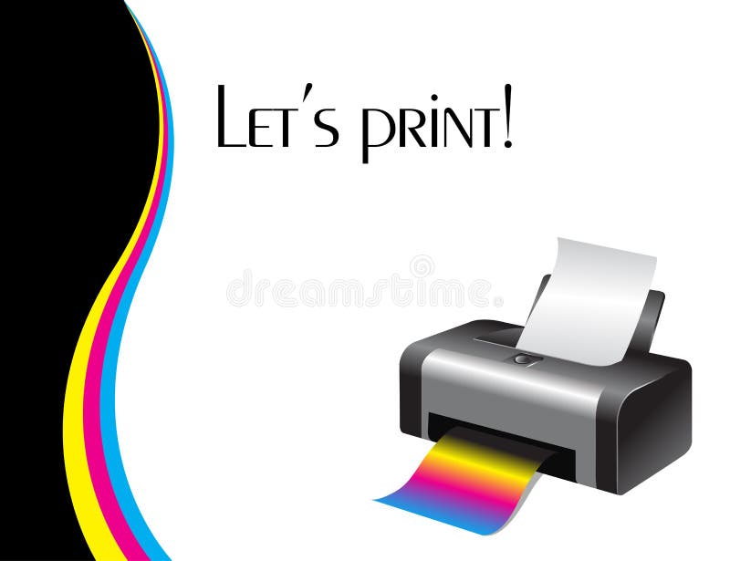 Colorful printer stock vector. Illustration of color, photograph - 7876118