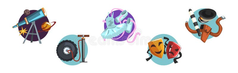 Colorful Profession Icon with Different Tool Vector Set Stock Vector ...