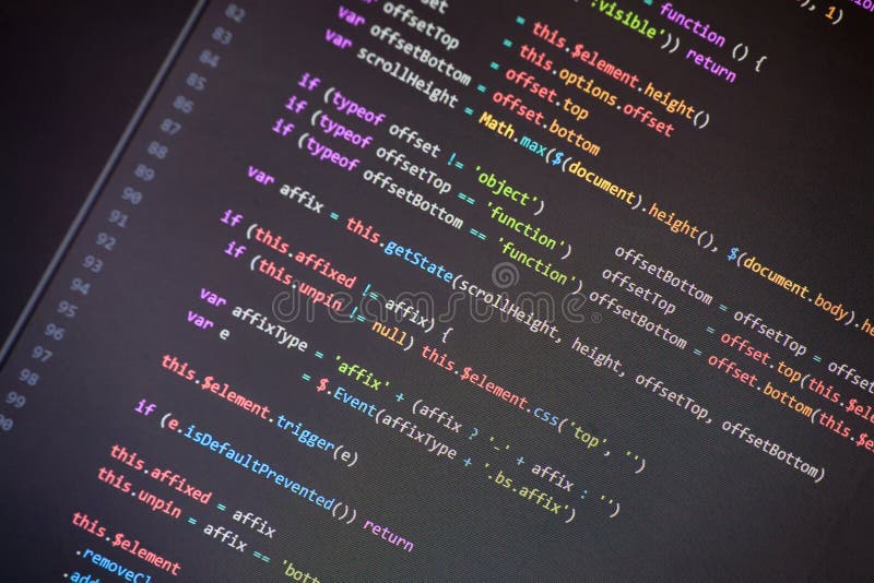 Colorful Programming Php And Html Code On A Monitor Stock Image Image Of Language Monitor