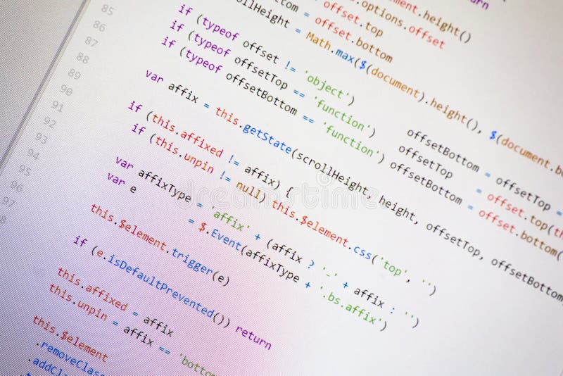 Colorful Programming Php And Html Code On A Monitor Stock Image Image Of Language Monitor