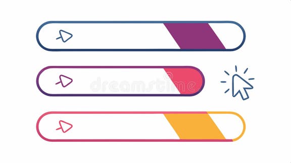 Colorful Progress Bar with Icons, Step by Step Vector Design Generative ...