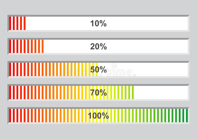 Colorful progress bars stock vector. Illustration of bars - 7664307