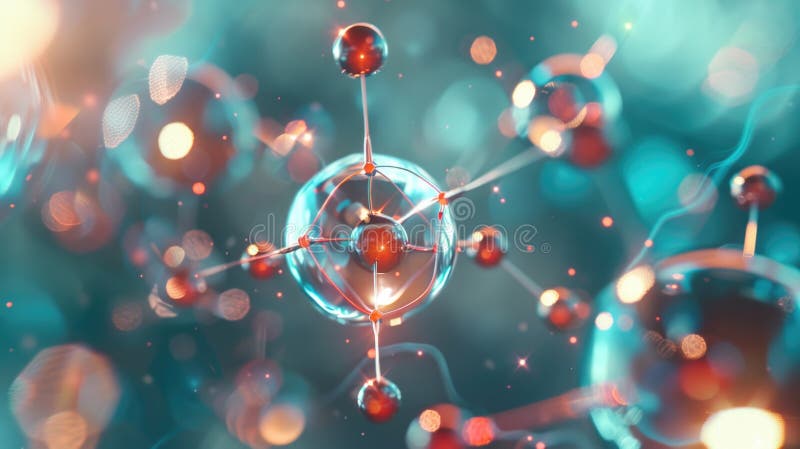 Colorful Protein-DNA Interaction in Microscope View Stock Image - Image ...