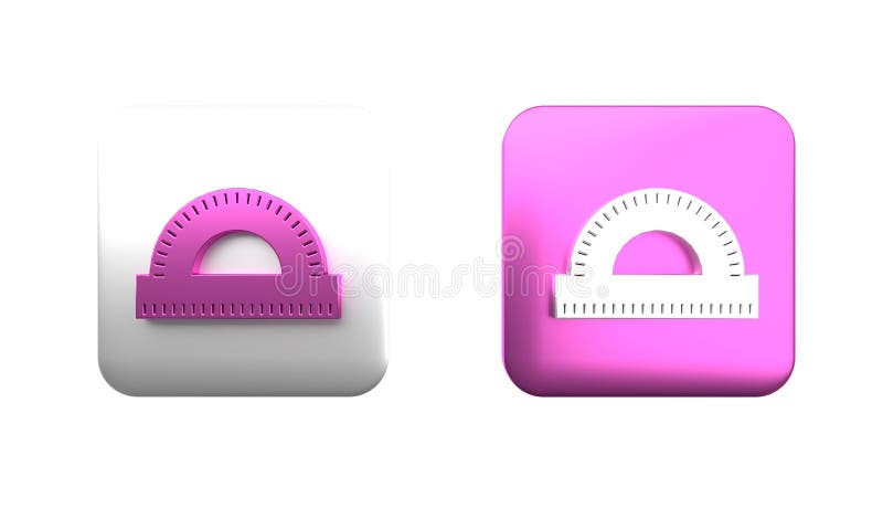 Colorful Protractor Grid for Measuring Degrees Icon Isolated on White ...
