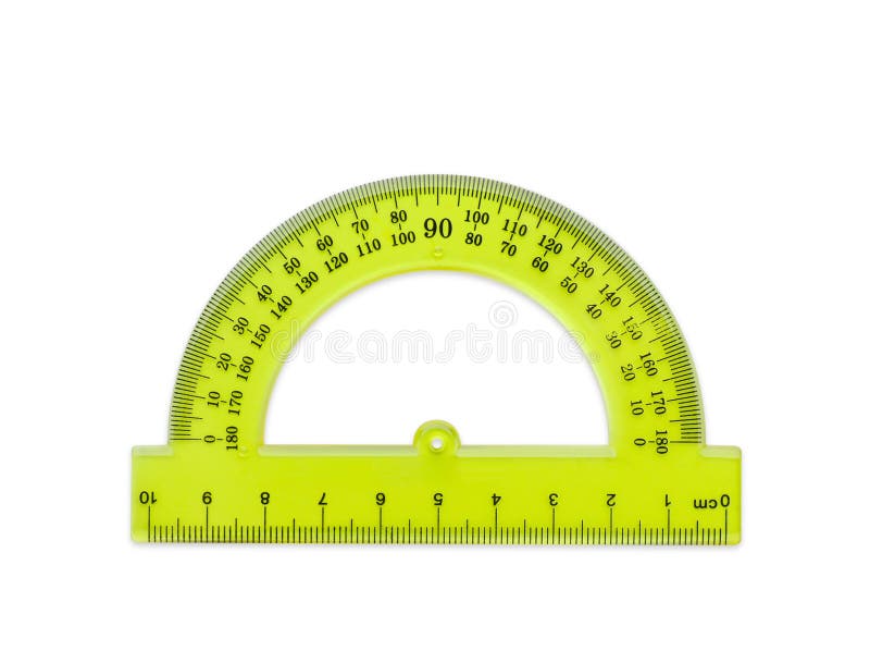 Colorful Protractor on White Background Stock Image - Image of degrees ...