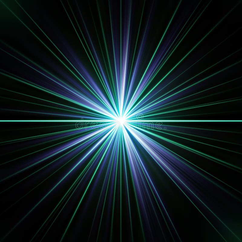 Colorful Psychedelic Explosion of Laser Energy Stock Illustration ...