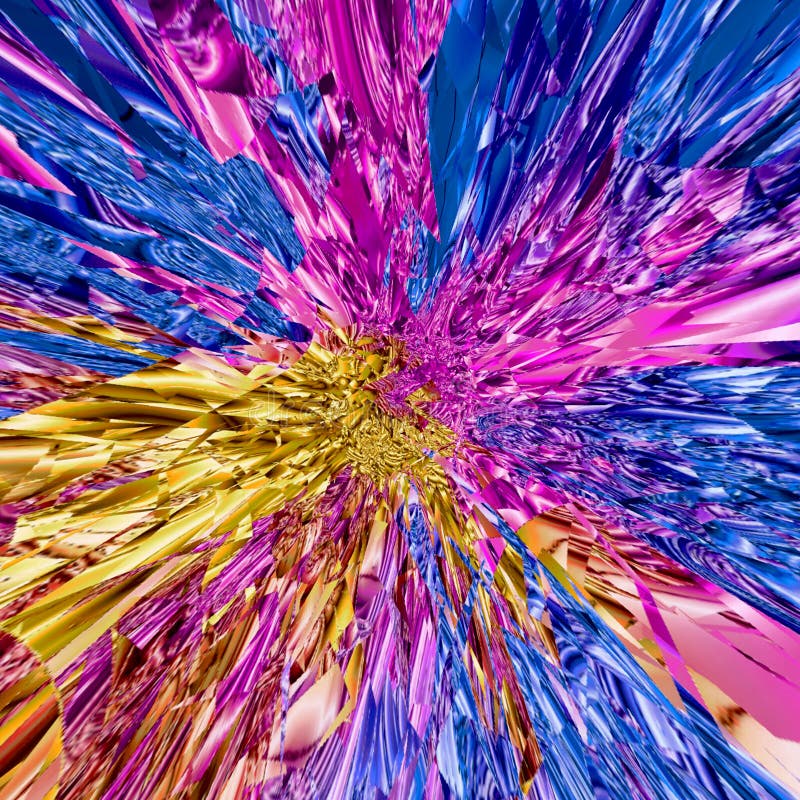Colorful Psychedelic Explosion of Universal Energy Stock Illustration ...
