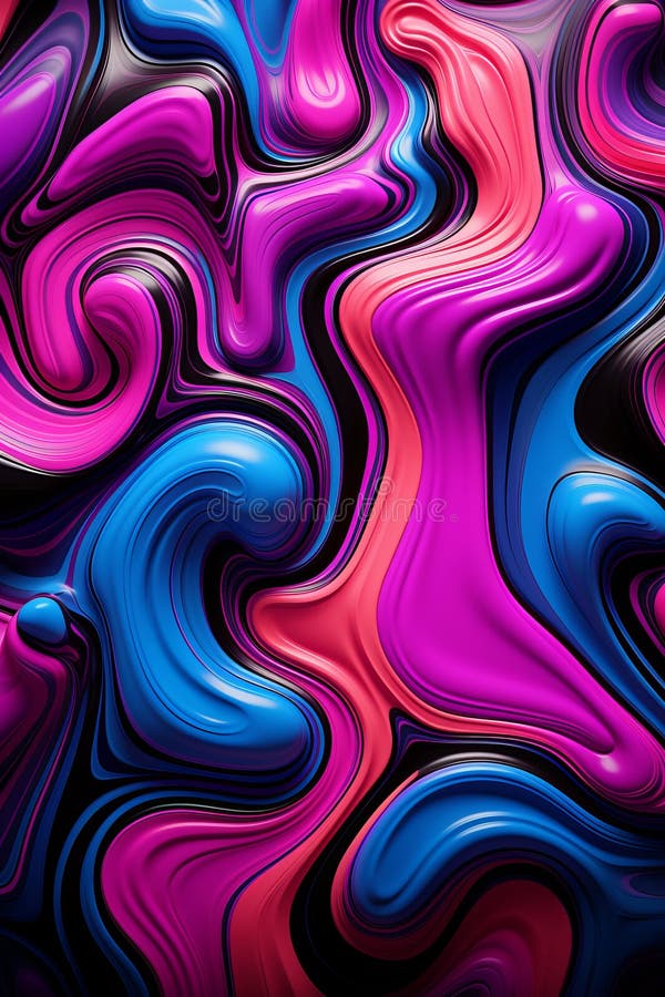 Colorful Psychedelic Patterns. Bold Designs with Vibrant Colors and Optical Illusions Stock ...