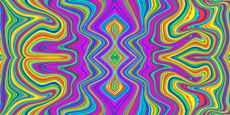 Colorful Psychedelic Seamless Marble Pattern with Hallucination Twists ...