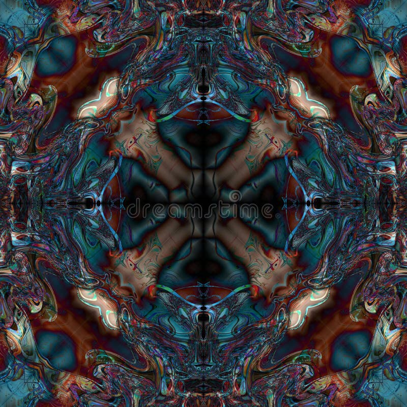 Colorful Psychedelic Swirls Seamless Pattern, Abstract Background Stock ...