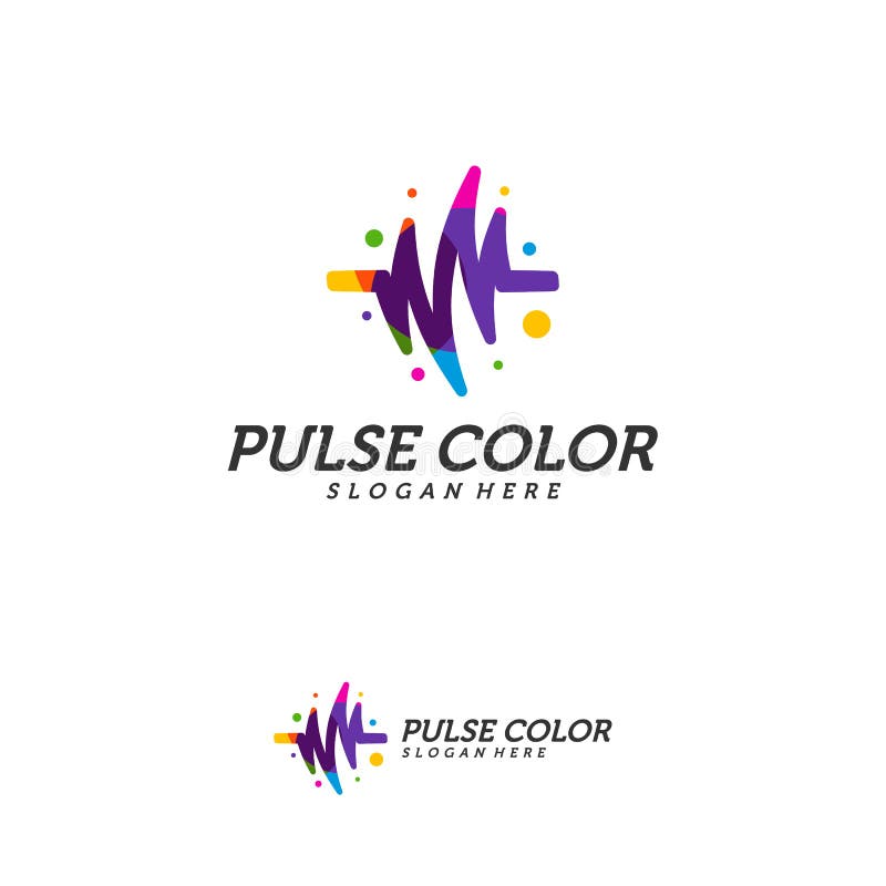 Colorful Pulse Logo Minimalist Vector, Colorful Pulse Icon Template ...