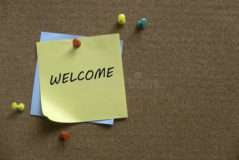 Welcome Board Sticky Notes Stock Photos - Free & Royalty-Free Stock ...