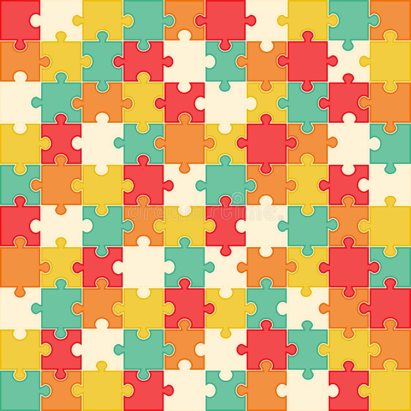 Colorful Puzzle Background, Vector Illustration Stock Vector ...