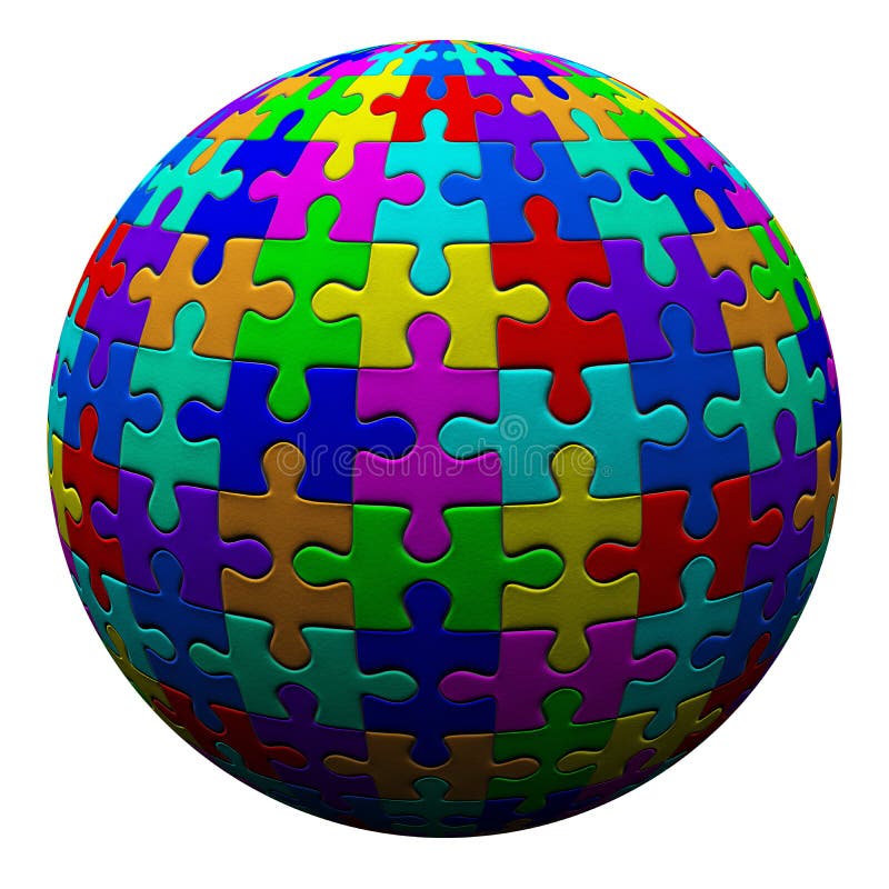 Puzzle Sphere / Vector Illustration Stock Vector - Illustration of ...