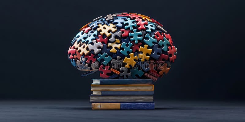 Colorful Puzzle Brain Knowledge Learning Creativity Background ...