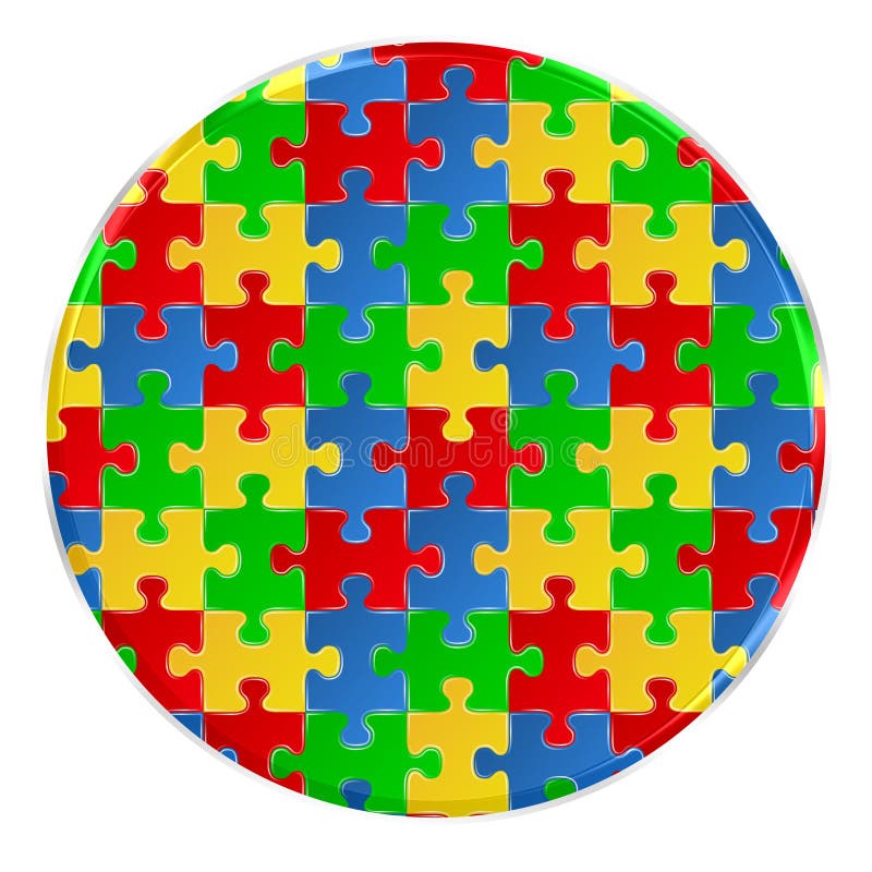Colorful Puzzle Circle Round Shape Isolated on Transparent Background ...