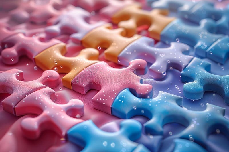 Colorful Puzzle Design Featuring Abstract Jigsaw Elements and Playful ...