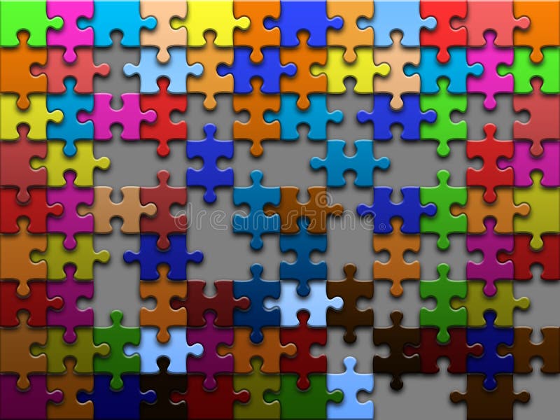 Colorful Puzzle Effect. Colorful Gradient Effect Stock Illustration ...