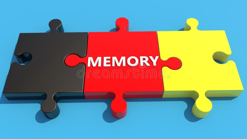 Colorful Puzzle with Memory Concept Stock Illustration - Illustration ...