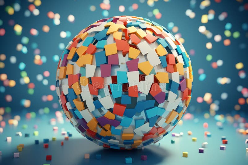 Colorful Puzzle Pieces Coming Together To Form a Stock Illustration ...