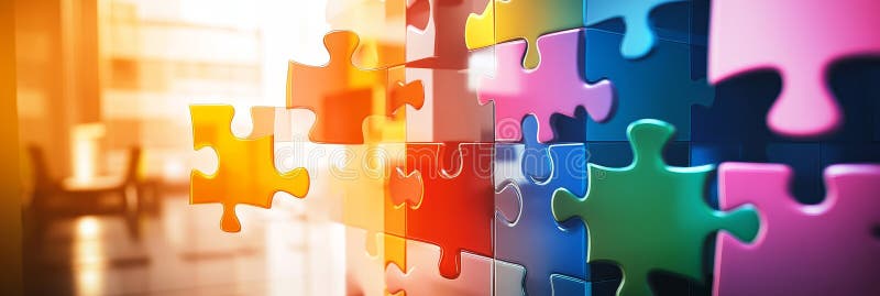 A Colorful Puzzle with Pieces Coming Together To Symbolize Teamwork ...