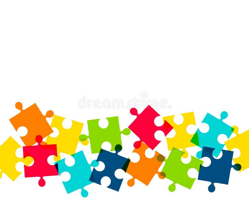 Colorful Rainbow Puzzle Pieces Forming A Square Stock Vector ...