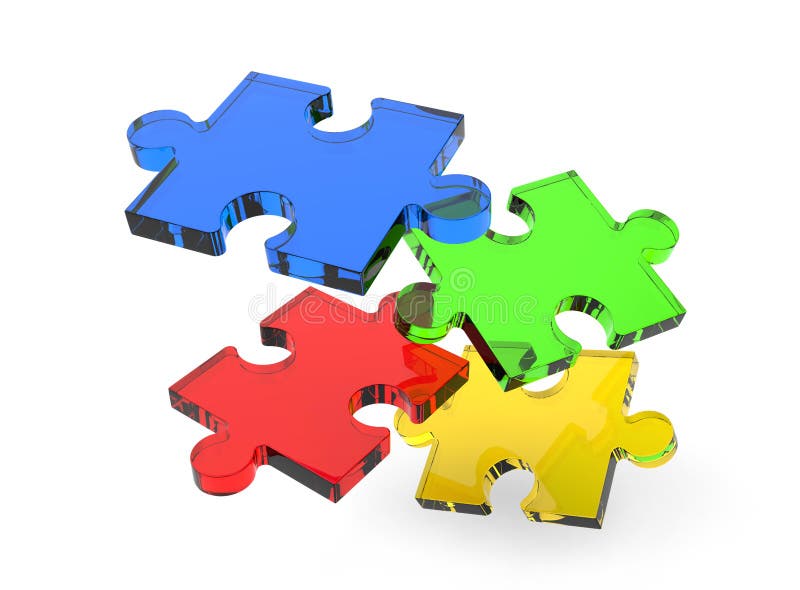 Colorful puzzle pieces stock illustration. Illustration of incentive ...