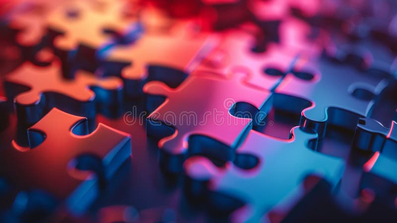 Colorful Puzzle Pieces Spread Across a Surface, Representing Complexity ...