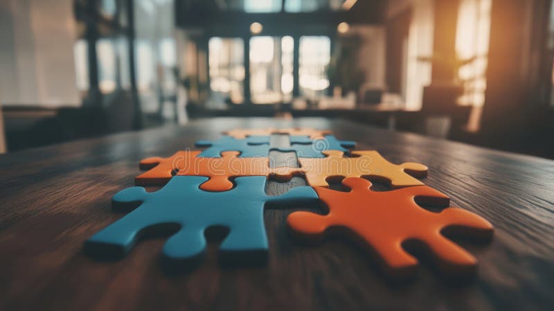 Colorful Puzzle Pieces Spread Out – Symbol of Teamwork and Problem ...