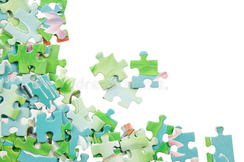 Colorful Puzzle in Various Shapes Stock Photo - Image of breakaway ...