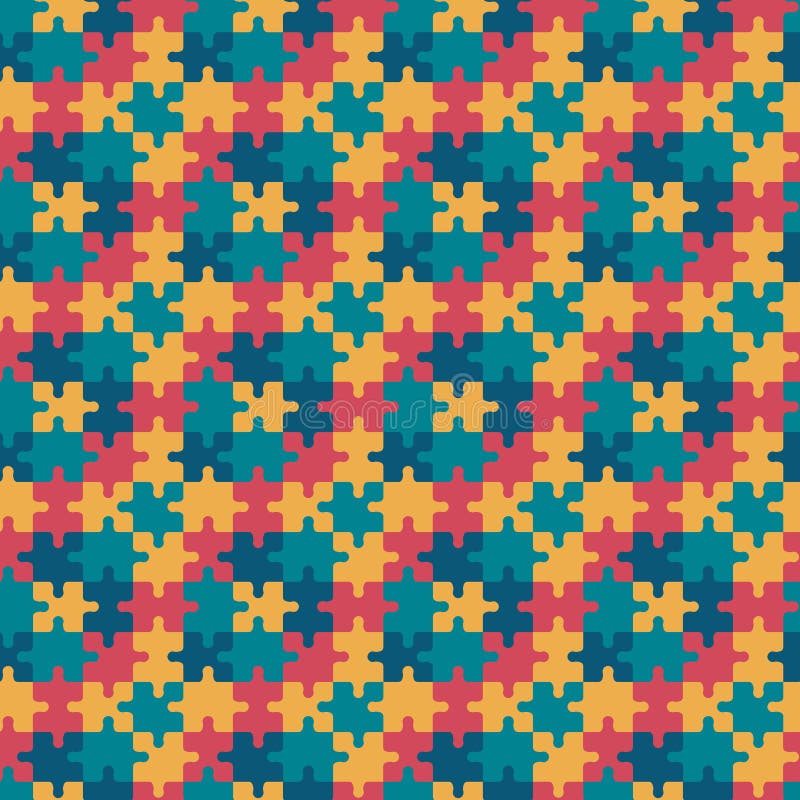 Seamless Pattern Color Puzzles Stock Illustrations – 440 Seamless ...