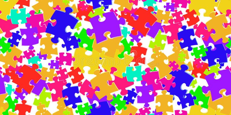 Puzzles seamless pattern stock vector. Illustration of background ...
