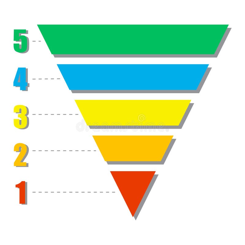 Colorful Pyramid Chart. Numbered Steps Vector. Infographic Element ...