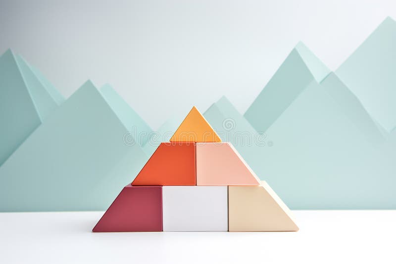 Colorful Pyramid on a White Background. Motivation and Challenging ...